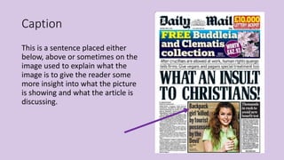 Main Newspaper Features | PPTX