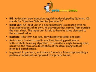 Terminology Machine Learning | PPTX