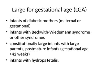 Gestational Age and Birthweight Classification | PPTX