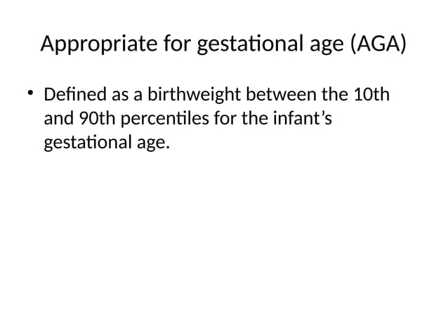 Gestational Age and Birthweight Classification | PPTX | Pregnancy ...