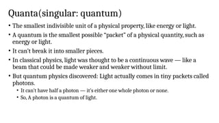 Quantum Terminology and its description details | PPTX