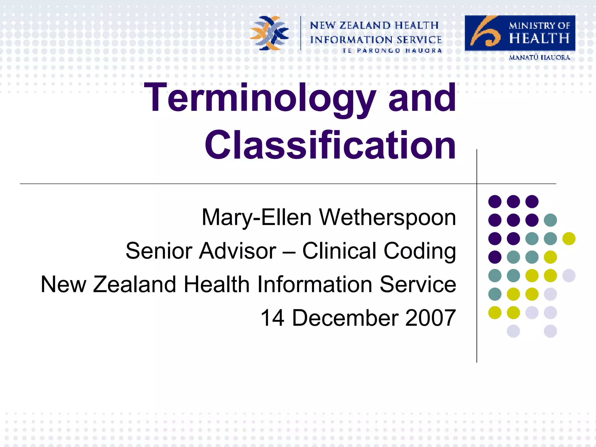 Terminology and Classification | PPT