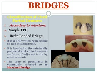 Terminology and classification of fixed prosthodontics | PDF