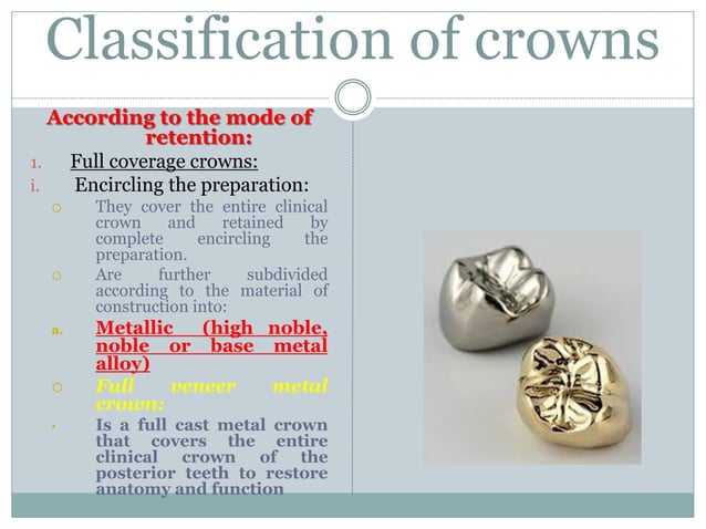 Terminology and classification of fixed prosthodontics | PDF | Oral ...