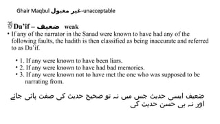 Terminology and classifications of Hadith 1.pptx