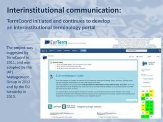Terminology Management and Social Media in the Terminology Coordination ...