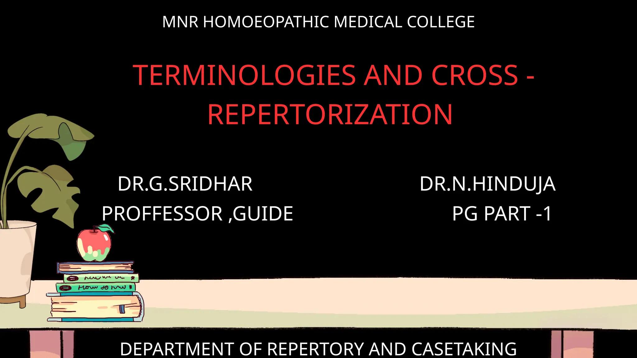 TERMINOLOGY AND CROSS -REPERTORIZATION. | PPTX