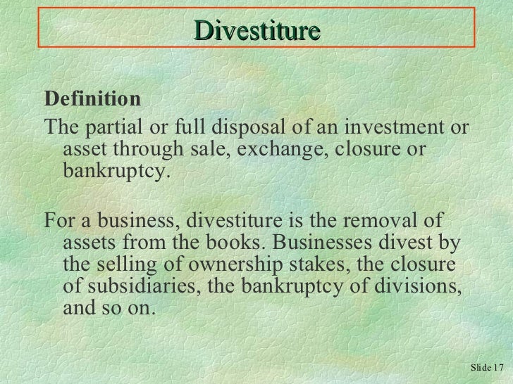 Terminology and how the best divest v2