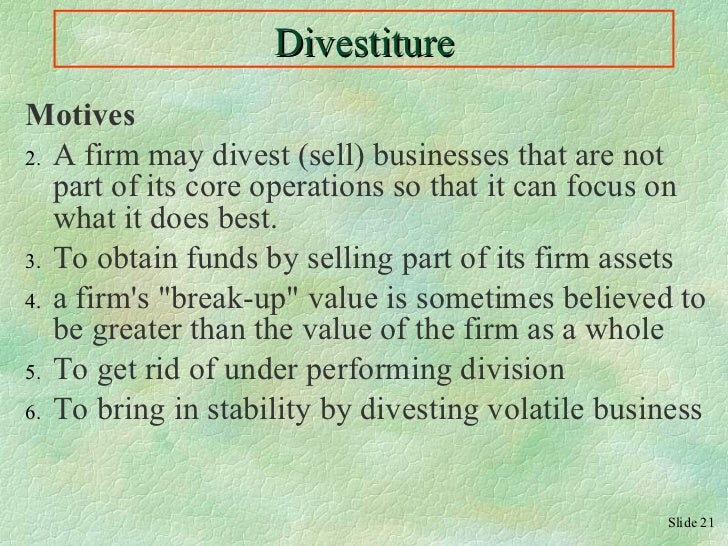 Terminology and how the best divest v2