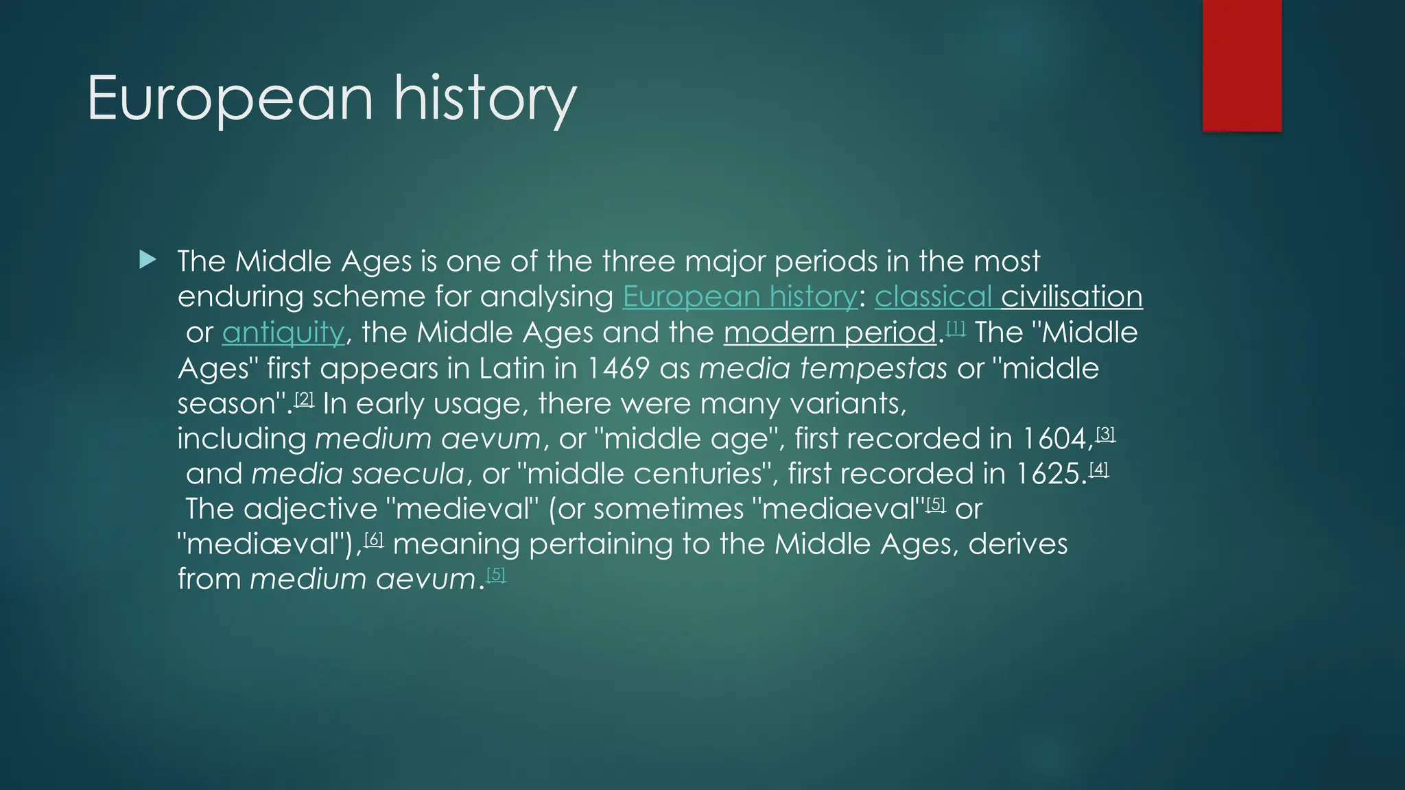 Terminology and periodization of middle age .pptx