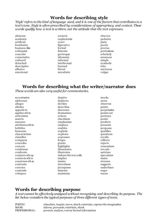 Terminolog yand vocabhandout | PDF