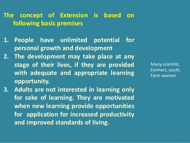 Terminology, concept, level of extension education
