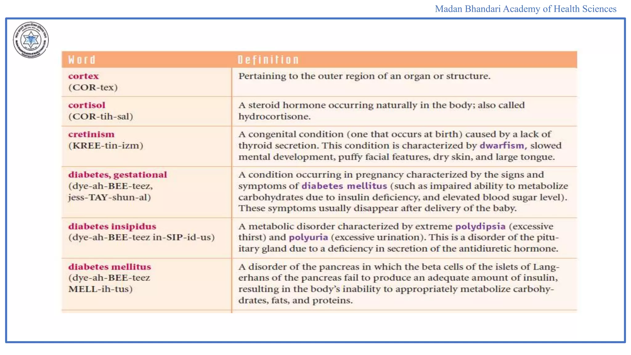Medical Terminology of Endocrine System | PPTX