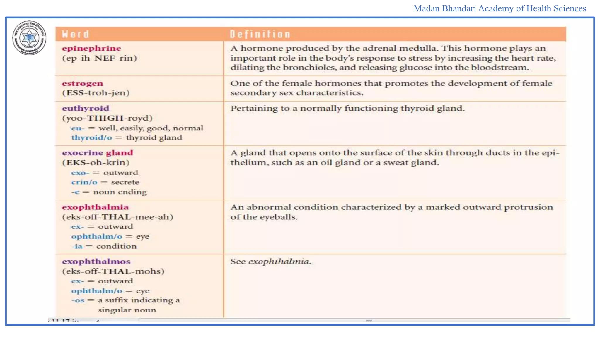 Medical Terminology of Endocrine System | PPTX