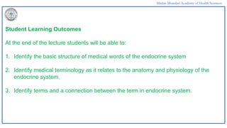 Medical Terminology of Endocrine System | PPTX