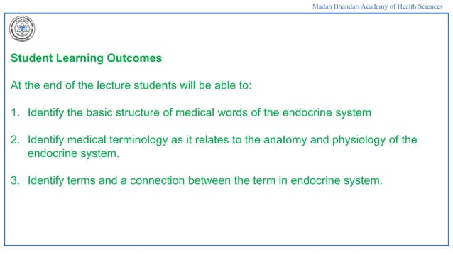 Medical Terminology of Endocrine System | PPTX | Hormonal Disorders ...
