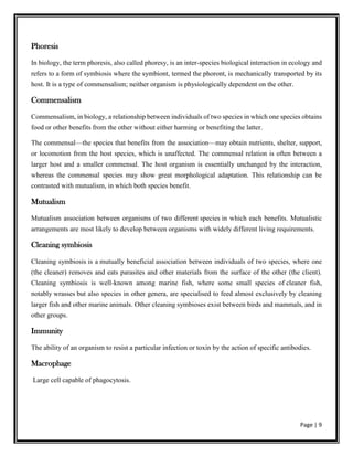 Terminology in parasitology | PDF