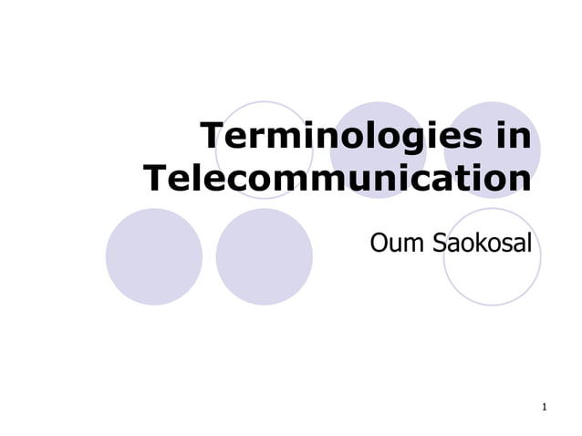 Terminology In Telecommunication | PPT | Digital Audio | Computer ...