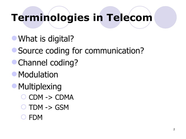 Terminology In Telecommunication | PPT | Digital Audio | Computer ...