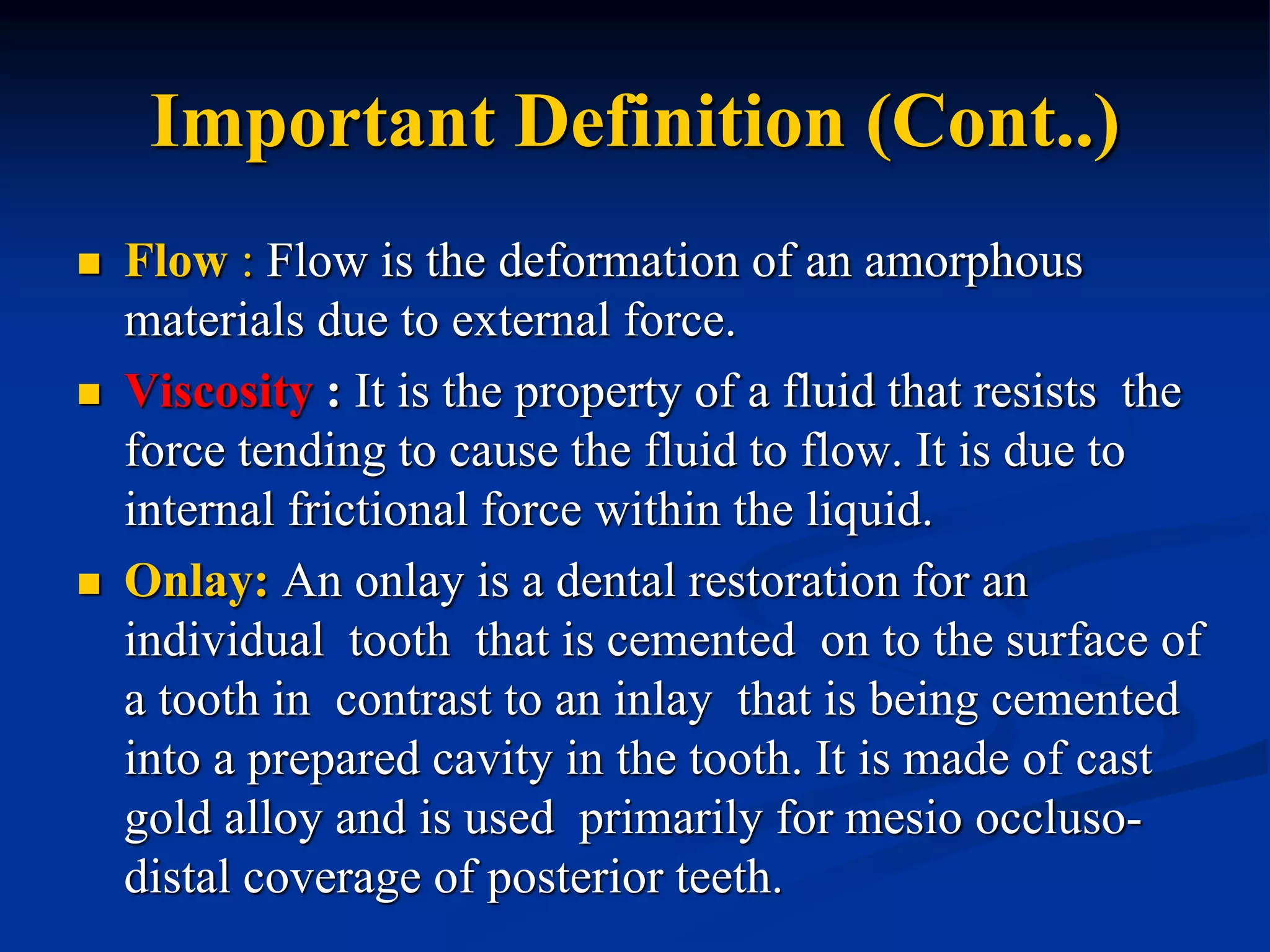 Terminology of dental materials | PPSX