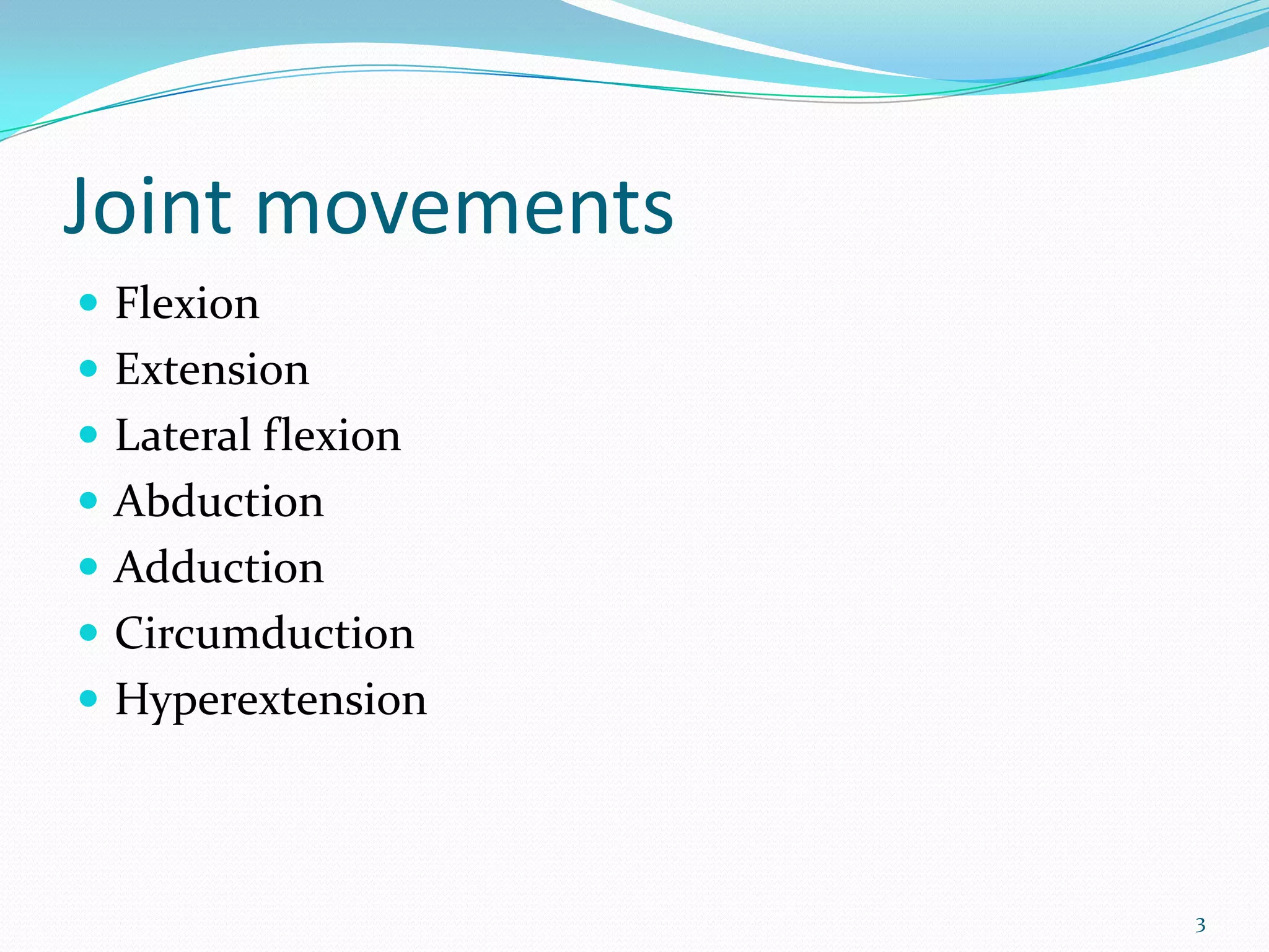 Terminology of joint movement | PPTX