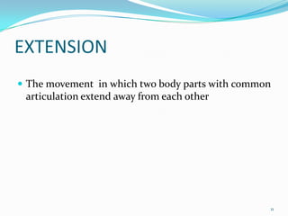 Terminology of joint movement | PPTX