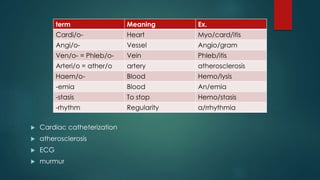 Medical Terminology of the body systems | PPTX