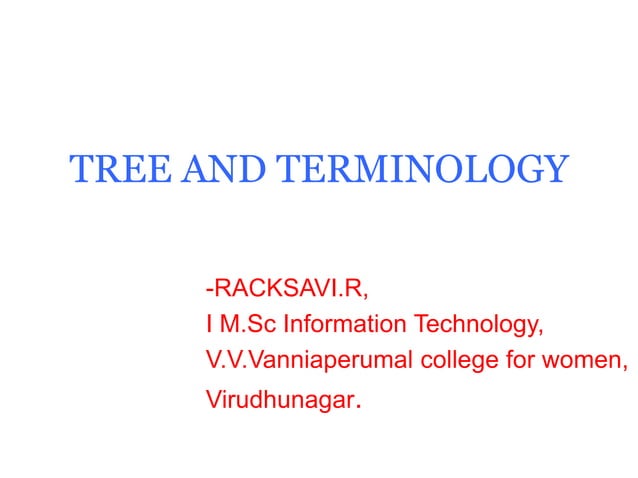 Terminology of tree | PPTX