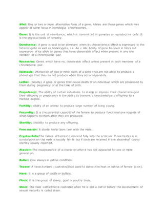 Terminology used in livestock production | DOCX