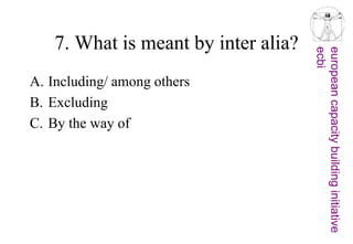 Terminology used in mutilateral negotiations | PPT