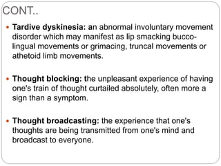 Terminology used in psychiatric | PPTX