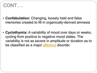 Terminology used in psychiatric | PPT