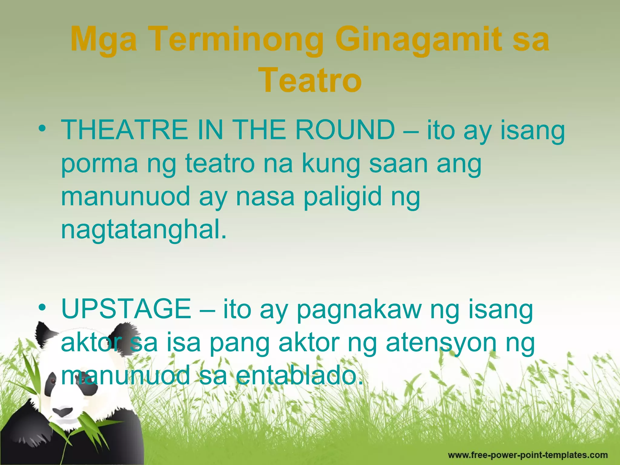 Termino sa teatro1 | PPT