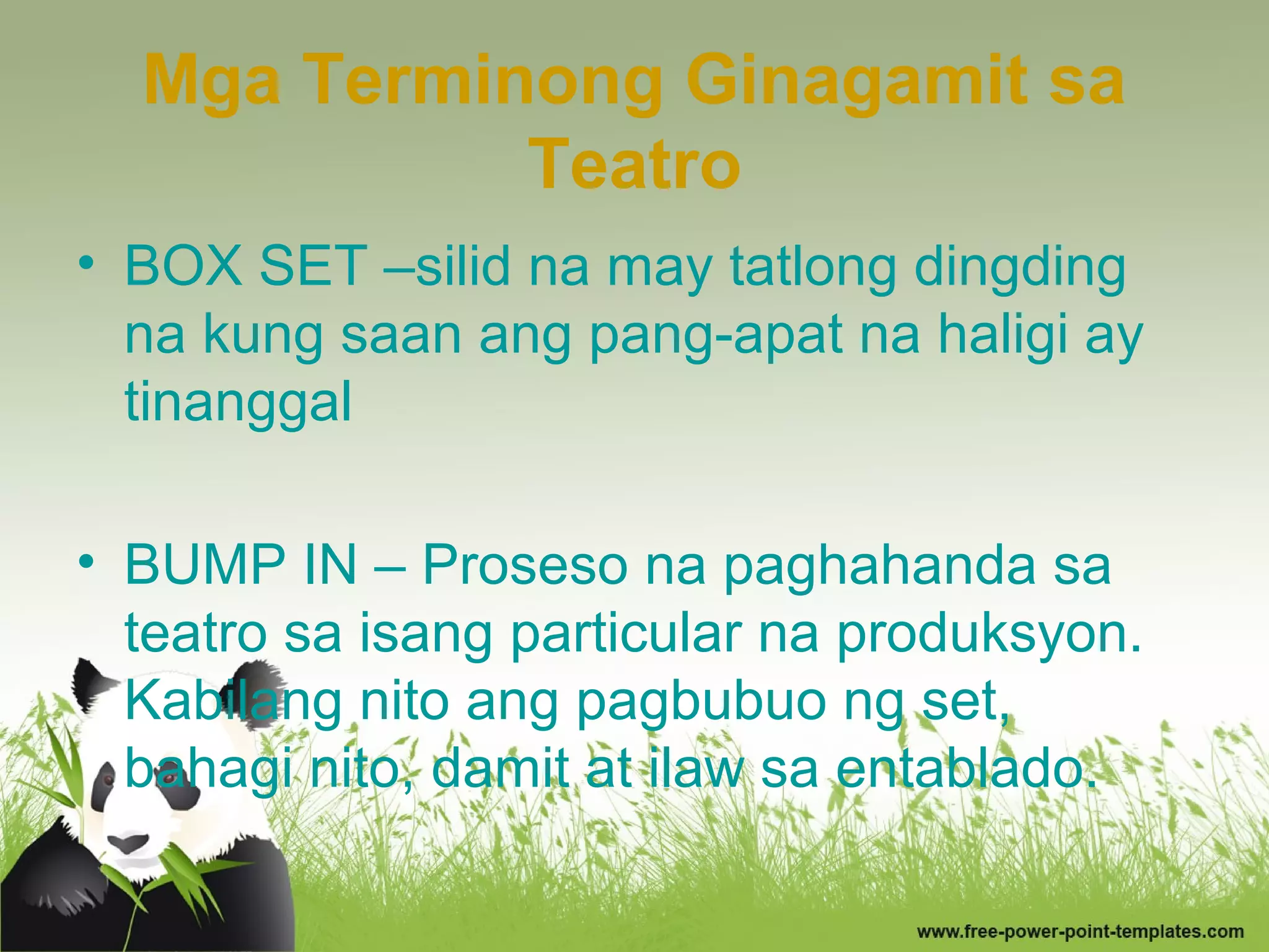 Termino sa teatro1 | PPT