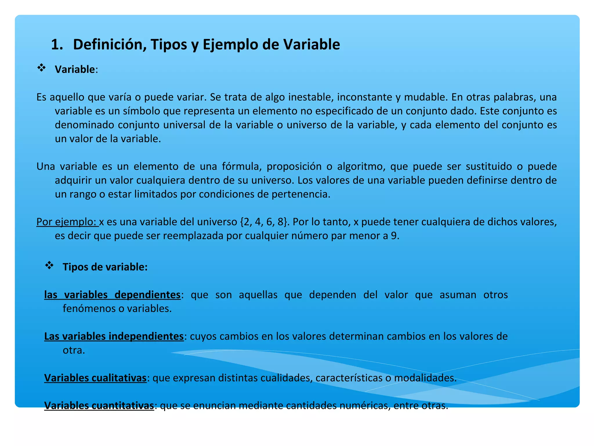 Terminos basicos (variables) | PPT