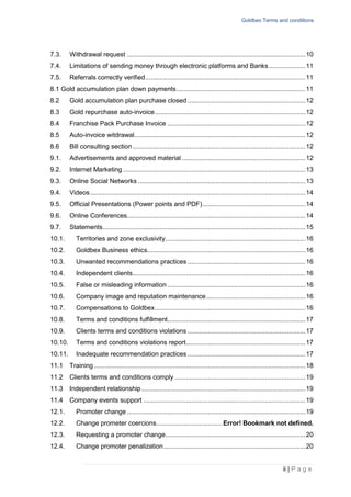 Terminos condicionesgoldbex en | PDF
