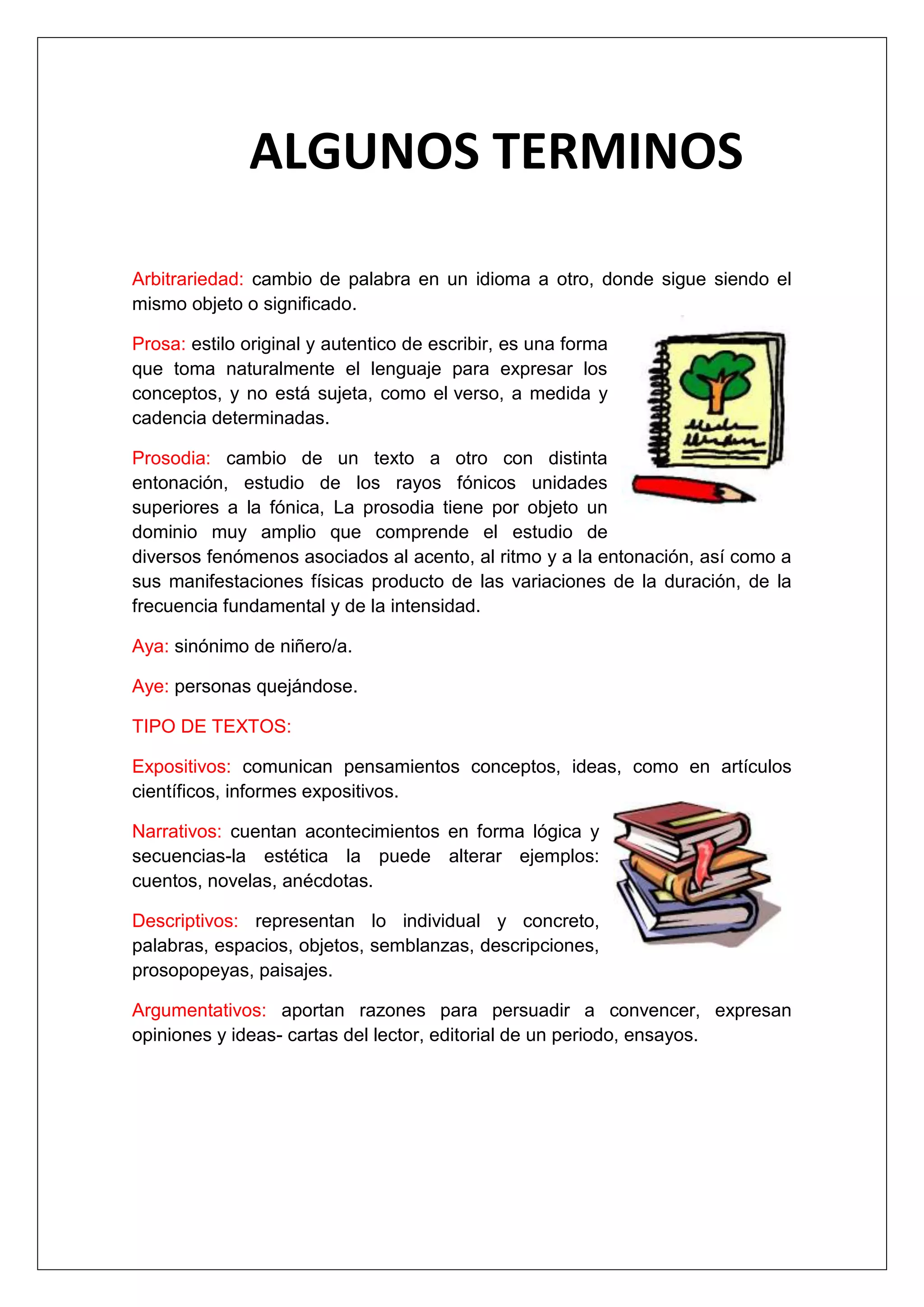 Términos De Español Segundo Periodo! | DOCX