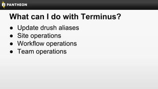 Terminus, the Pantheon command-line interface | PDF | Operating Systems | Computer Software and ...