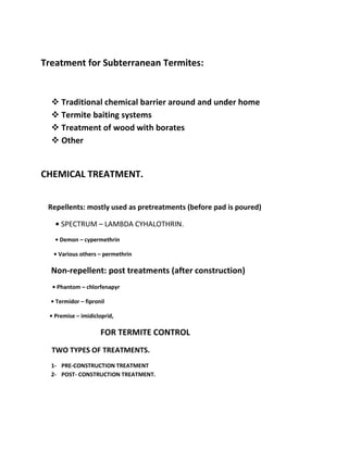 Termite control | PDF