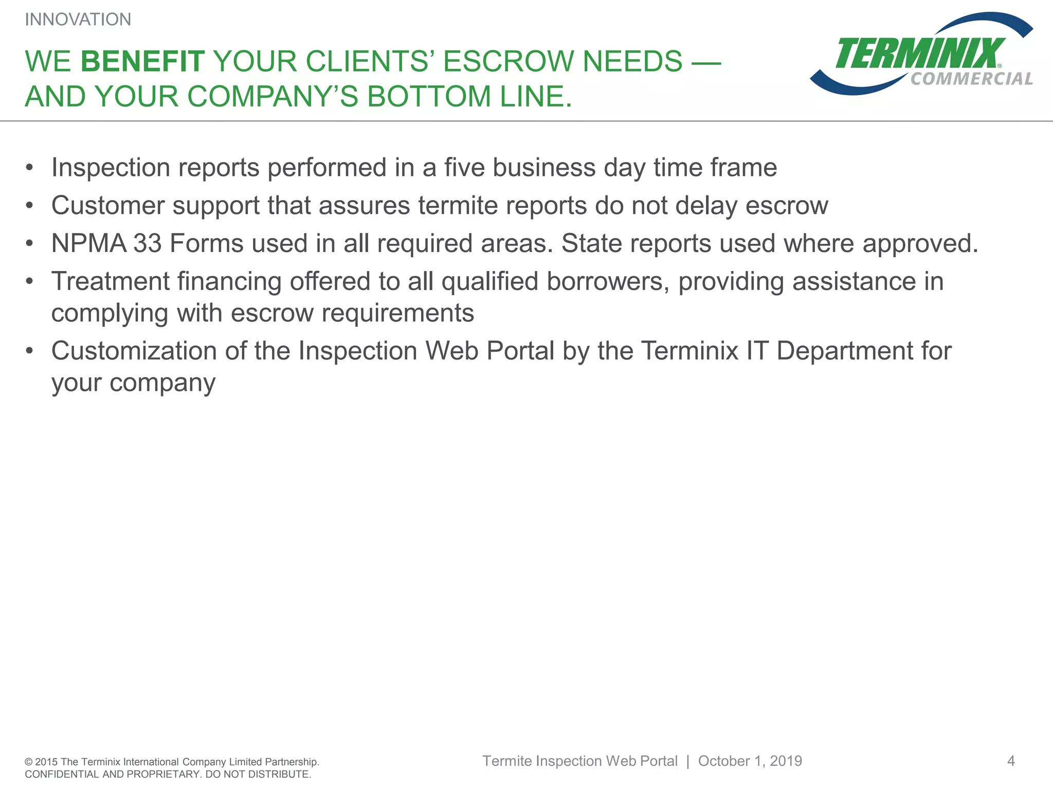 Termite inspection portal - terminix | PDF