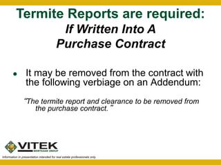 Termite Report When To Require | PPT