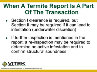 Termite Report When To Require | PPT