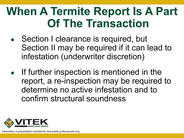 Termite Report When To Require | PPT