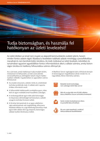 MailStore Server vállalati email archiváló és levélkezelő rendszer Termékbemutató | PDF