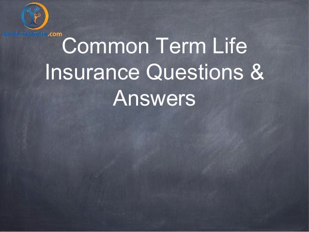 Life Insurance Questions And Answers Insurance frequently asked answers ...