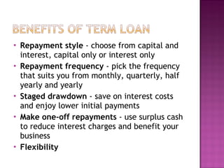 Term loan finance main ppt | PPT