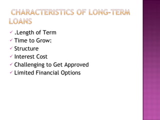Term loan finance main ppt | PPT