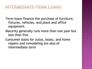 Term loan finance main ppt | PPT