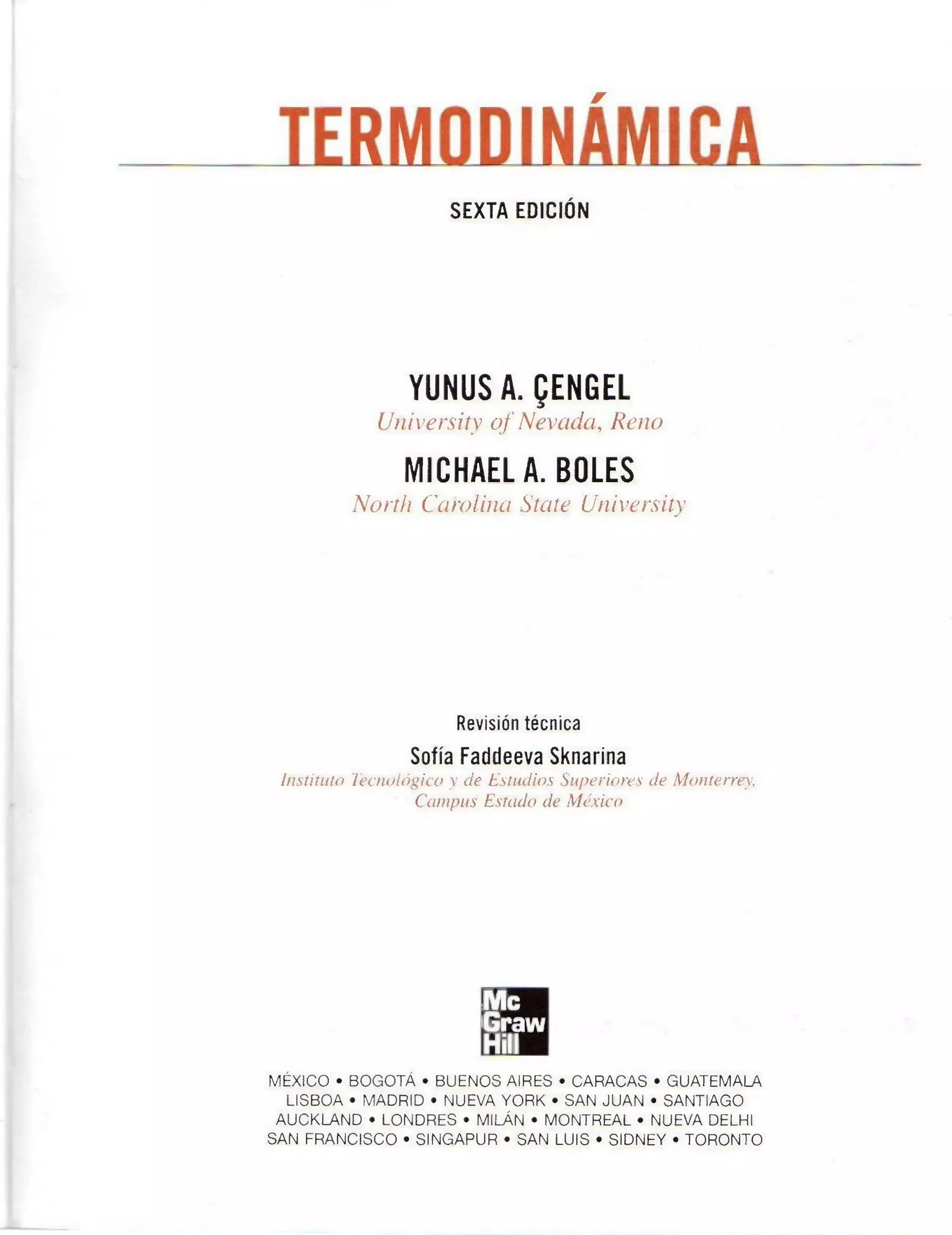 Termodinamica ed6 cengel | PDF