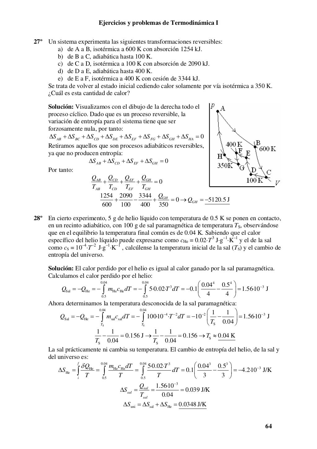 Termodinamica ejercicios resueltos